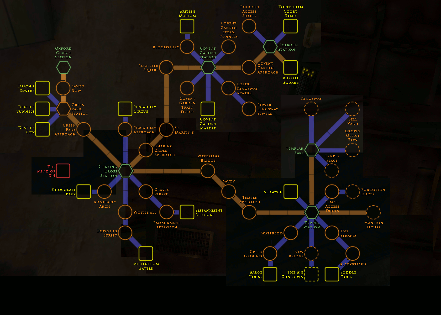 Hellgate. London - Maps